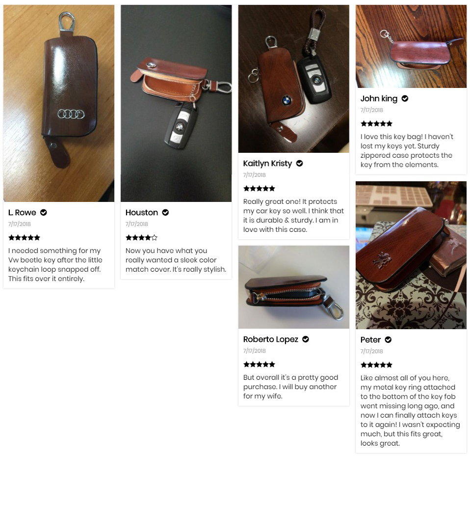 Personalized Leather Car Key Case - eComChef